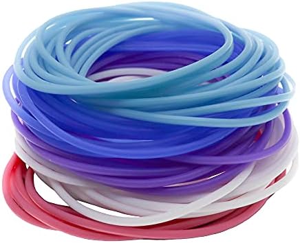 Amazon.com : Hotop Multicolor Silicone Jelly Bracelets Hair Ties for ...