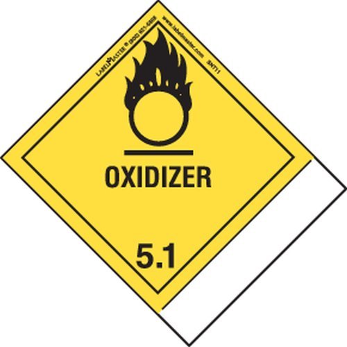 Amazon.com: Labelmaster SNT11 Oxidizer Label, Blank, Shipping Name ...