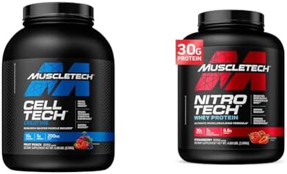 Amazon.com: MuscleTech Cell-Tech Creatine Powder & Nitro-Tech Whey ...