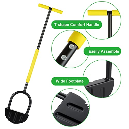 LOLYSIC Lawn Edger, Heavy Duty Half Moon Lawn Edging Tool, Saw Tooth ...