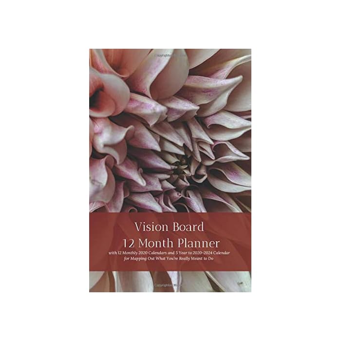 Buy Vision Board 12 Month Planner, 12 Month 2020 Calendar, 5 Year 2020 ...