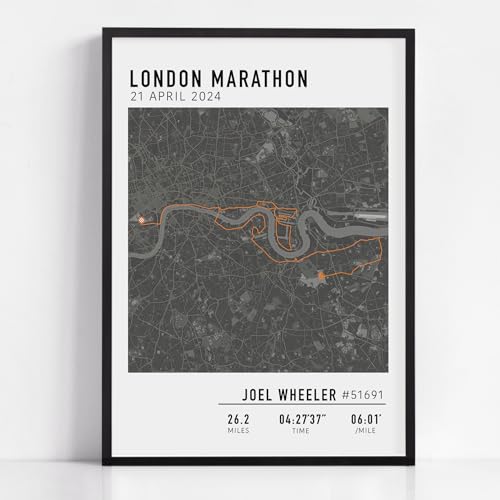 Amazon.com: Any Marathon Map Poster, Custom Run Route Map, Strava or ...