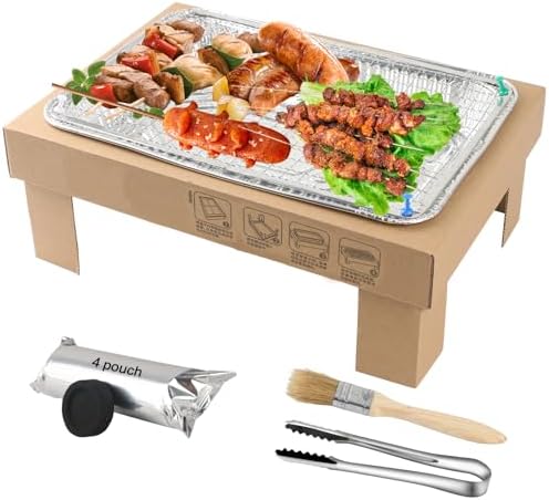 Amazon.com: Charbox Portable/Disposable BBQ Charcoal Grill/Lasts 3 ...