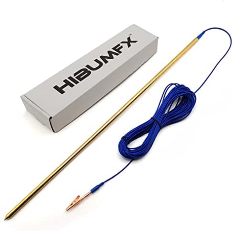 HIBUMFX Copper Ground Rod,Portable Plug Grounding Rod Kit With 50ft ...