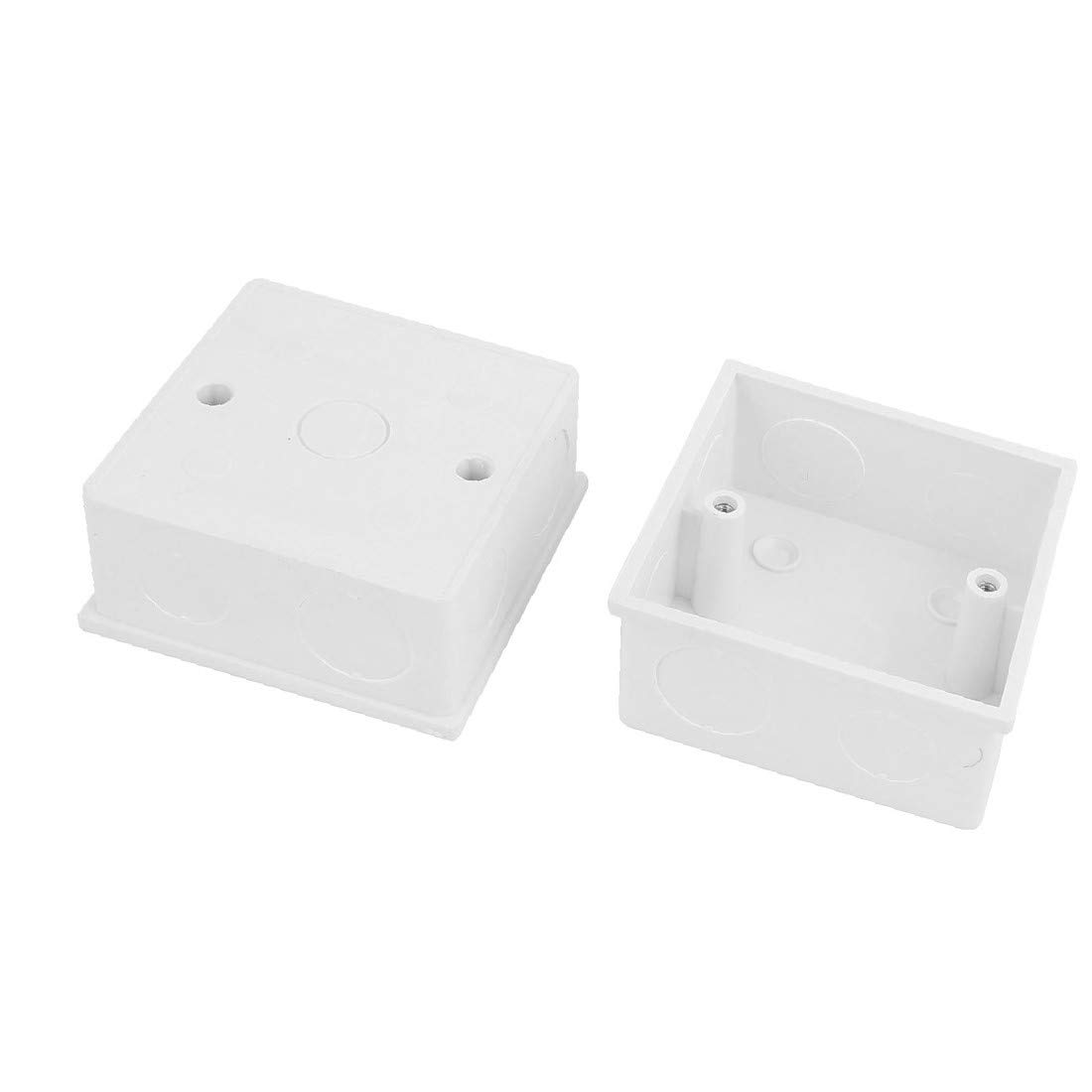 Buy X-DREE 2 Pcs 86mm x 86mm x 40mm Square Design PVC Switch Pattress ...