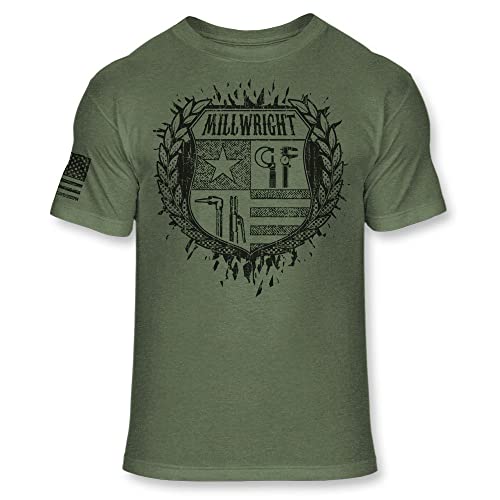 Amazon.com: Millwright Crest T-Shirt - Millwrights Coat of Arms Shield ...