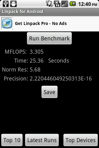 Linpack for Android - App on Amazon Appstore