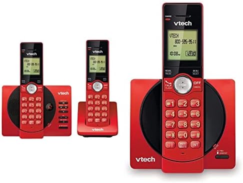 VTech DECT 6.0 Dual Handset Cordless Phones with ITAD, CID + Single ...
