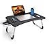 Callas Multipurpose Foldable Laptop Table with Cup Holder & Drawer ...