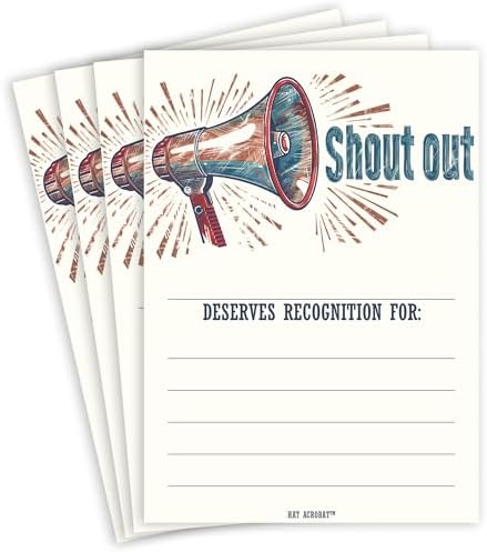 Amazon.com : Acrobat 50 Shout Out Cards - Recognition Cards for ...