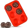 Amazon.com: Jumbo Muffin Pan, 3.5 Inch Large Muffin Pan 6 Cup Silicone ...