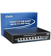 9 Port 2.5G Unmanaged Ethernet Switch with 10G SFP, VIMIN 8-Port 2.5G ...