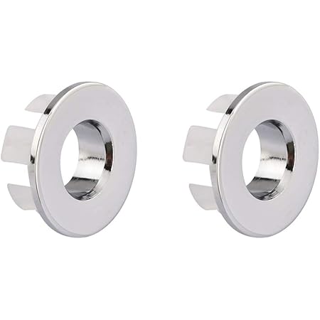 4 Pack Bathroom Basin Sink Round Hole Trim Chrome Overflow Cover Rings ...