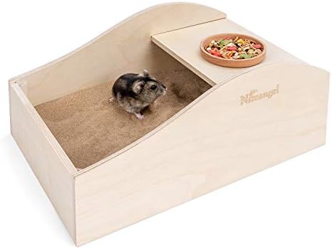 Amazon.com : MEWOOFUN Hamster Sand Bath Shower Room & Digging Sand ...