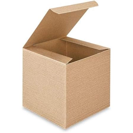 Amazon.com: A1 Bakery Supplies Kraft Gift Boxes, 4X 4 x 4 Inch, Brown ...