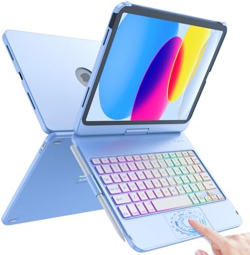 Amazon.com: FUWANG Touch Keyboard Case for iPad 10th Generation (10.9 Inch, 2022), iPad 10th ...
