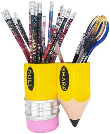 Amazon.com: Sharp-Dull Pencil Holder, Unique Pencil Shaped Pen Holder ...