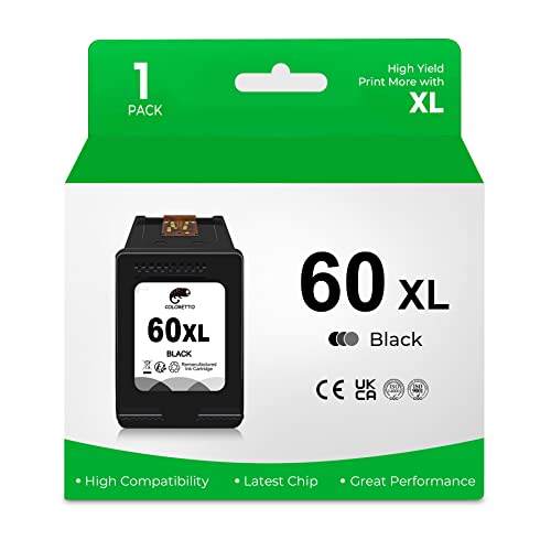 COLORETTO 60XL (1 Black) Remanufactured Printer Ink Cartridge ...
