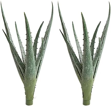 Amazon.com: YSSZAM Green Artificial Succulents Aloe, Fake Aloe ...