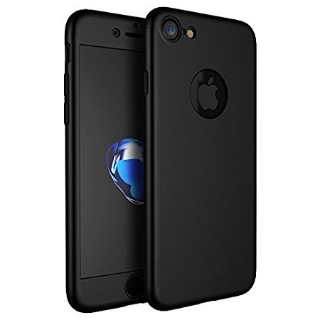 iPhone 7 Case, 360 Degree Full Body Protection Front & Back Case Cover ...