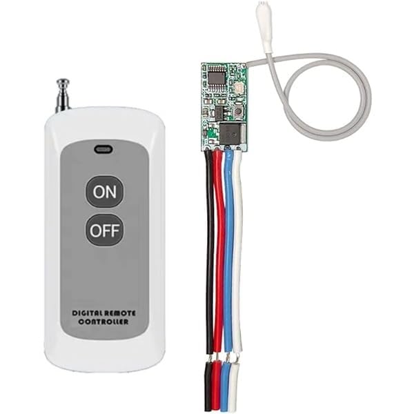 ROBOWAY QIACHIP Wireless 433Mhz RF Module with Mosfet with 2 Button ...