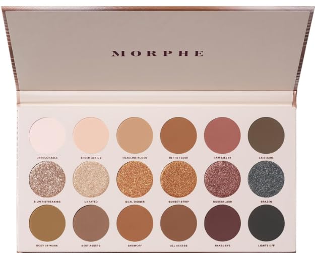 Amazon.com : MORPHE Nude ambition eyeshadow palette, 0.04 Ounce (Pack of 18) : Beauty & Personal ...