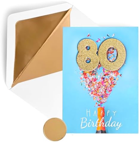 Amazon.com : GIFTING GIGGLES 80th Birthday Card - Men or Women - 3D Pop ...
