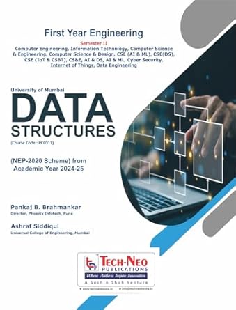 Data Structure For MU Sem 2 Computer/AIDS/I.T/AI & ML (Course Code : PCC011) : Pankaj Brahmankar ...