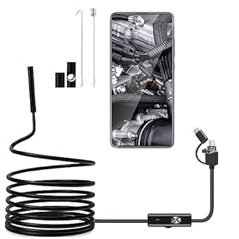 Phone USB Borescope Camera for Android Phone Computer 11.4Ft Long USB ...
