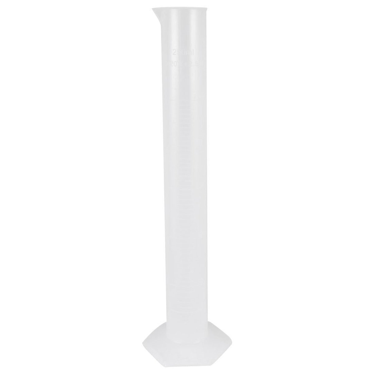 YXQ 250mL Graduated Cylinder Capacity Liquid Measuring Tool Clear White ...