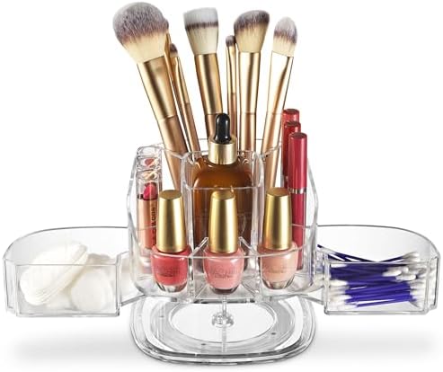 Amazon.com: Masirs Small Rotating Makeup Organizer - A Mini Yet ...