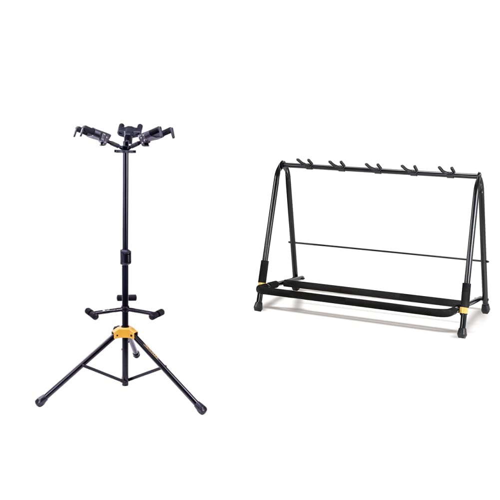 Amazon.com: Hercules Guitar Stands Bundle - Triple Stand + 5 Space Rack ...