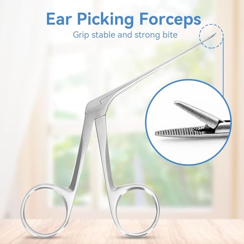 Ear Forceps, 3inch Stainless Steel Alligator Forceps Ear Picking Pliers ...
