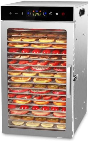 Amazon.com: Septree Commercial Food Dehydrator 18 Trays, 1500W Large ...