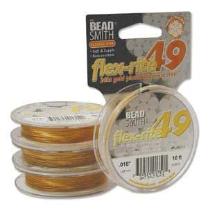 Beadsmith Flex Rite 24Kt Gold Plated Stainless Steel Beading Stringing ...