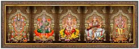 KIRTHVICK ARTS | 5 Gods Photo Frame | Lord | Tirupati Balaji | Ganesha ...