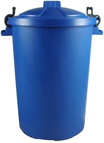80L/85L - Blue - Litre Plastic Colour Bin Garden Rubbish Waste Dustbin ...