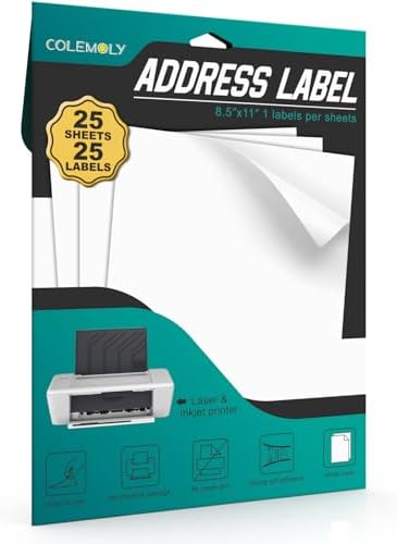 Amazon.com : Staples Matte White Sticker Paper 8.5 X 11 (30 Sheets ...