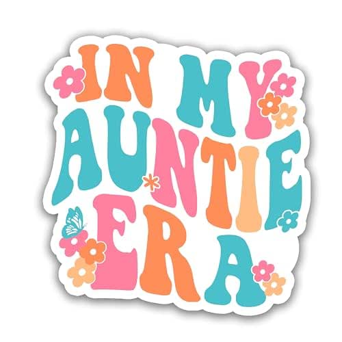 Amazon.com: Miraki In My Auntie Era Sticker, Retro Aunt Sticker, Cute ...