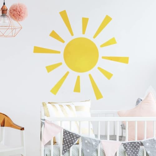 Amazon.com: ECam Half Sun Wall Decal, Boho Decals, Sunshine Large ...