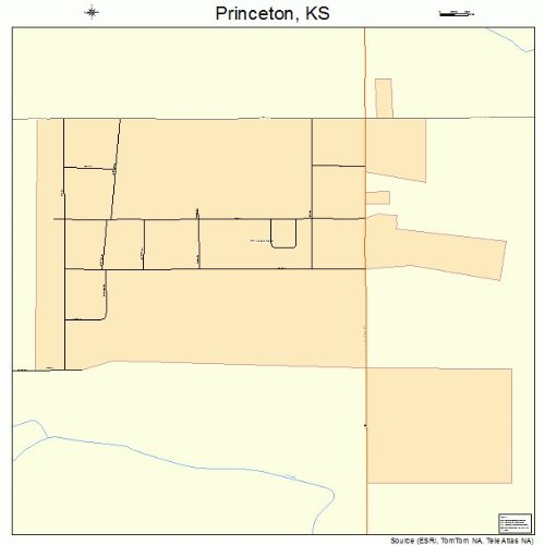Amazon.com: Large Street & Road Map of Princeton, Kansas KS - Printed ...