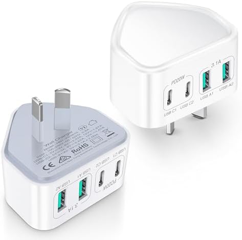 USB C Charger 40W 4-Port Wall Charger AU Plug, 1-Pack PD 3.0 Fast ...