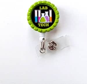 Amazon.com : Lab Tech - Retractable Badge Reel - Name Badge Holder ...