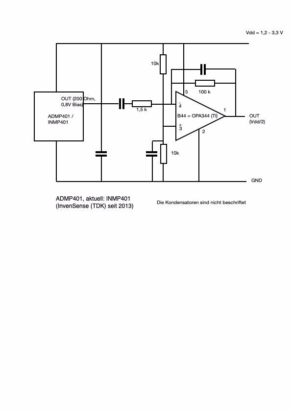 TECNOIOT 2pcs ADMP401 MEMS Omnidirectional Microphone Breakout Module ...