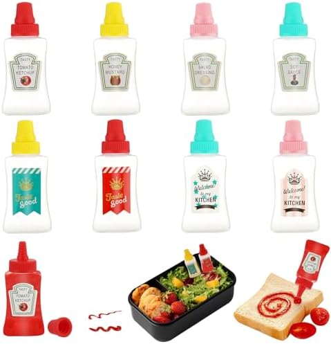 Amazon.com: Andibro Mini Condiment Squeeze Bottles, 8 Pcs Small Ketchup ...
