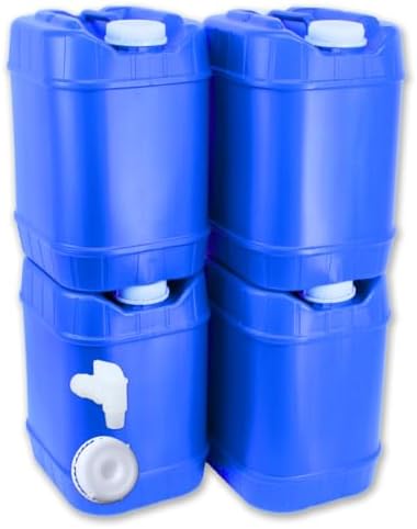 Amazon.com : Aguaprep 5-Gallon Stackable Water Storage Containers, w ...