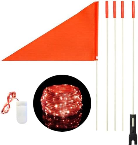 Amazon.com : Uelfbaby Bike Safety Flag with Pole 6-Foot Adjustable ...