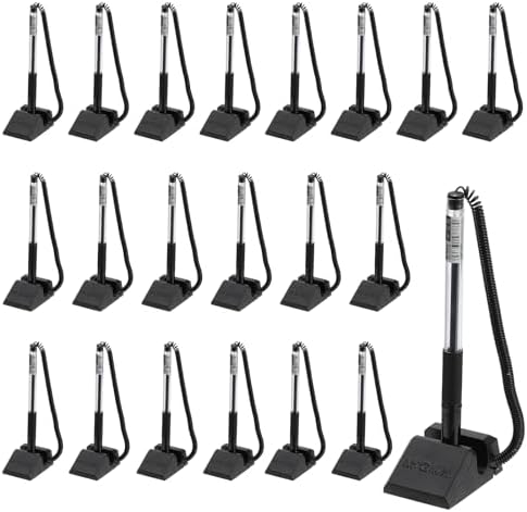 Amazon.com : M&G Secure Counter Pens with Chain 0.5mm, 24pcs Adhesive ...