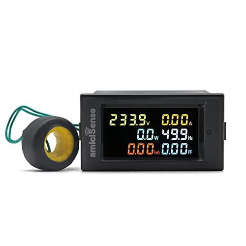amiciSense Digital Energy Meter Single phase 6 in 1, 40V-300V AC 100A ...