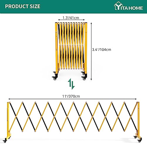 Snapklik.com : Metal Expandable Barricade, 11FT Folding Security Gate ...